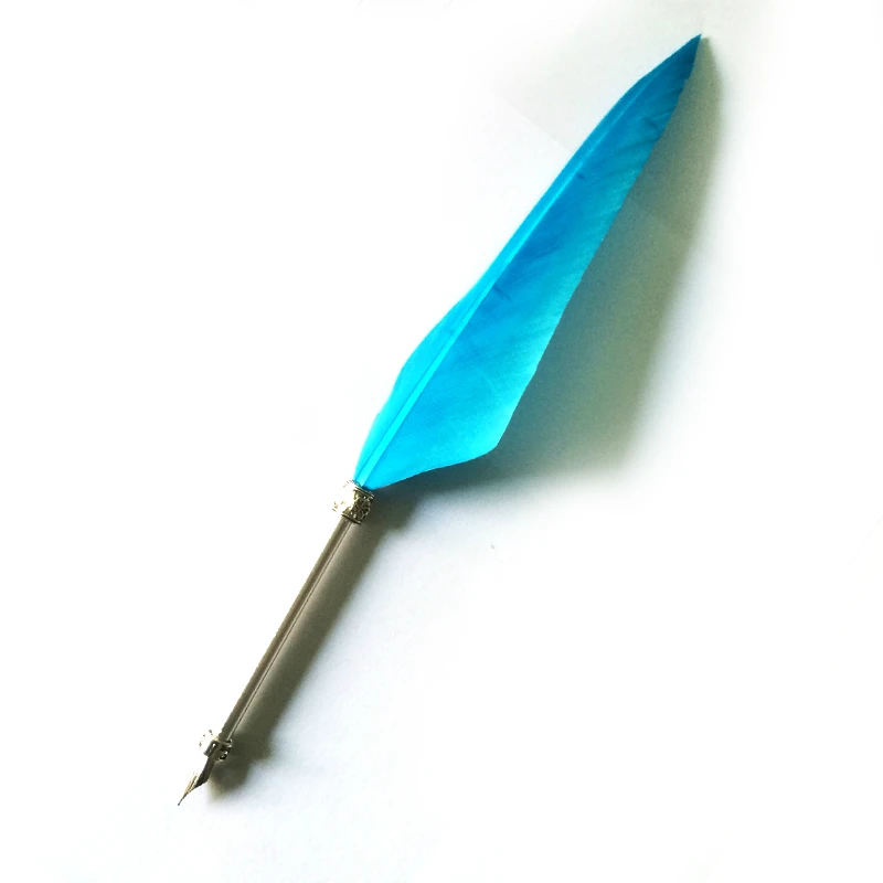 High Quality Retro Style Natural Feather Fountain Pen Multicolor ...