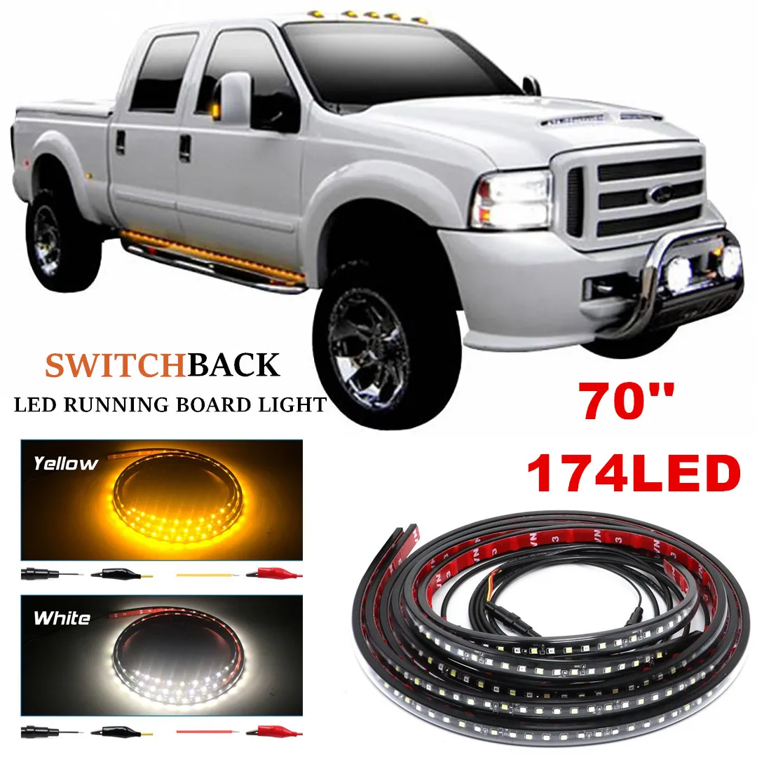 2X 70" DRL Running Board/Step Bar/Turn Signal Switchback Led Light ...