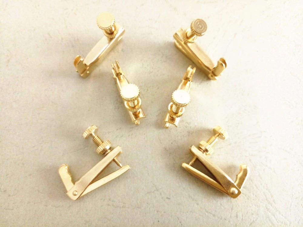 100pcs New golden Violin String Adjuster fine tuners 3/4 4/4 size ...