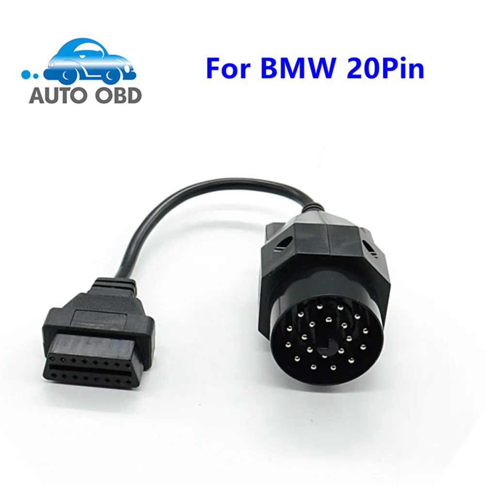 Free Shipping For BMW 20Pin Male to OBD OBDII 16PIN Female Car ...