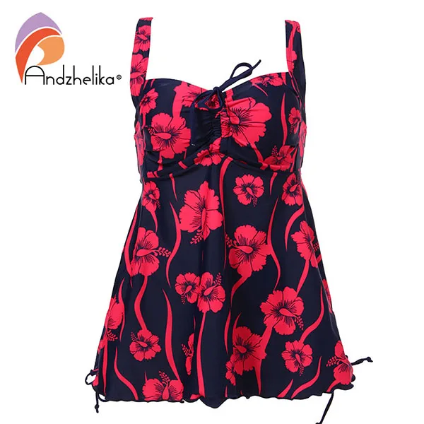 Andzhelika Bikini Plus Size Swimwear 2018 New Women Sexy Print Flower
