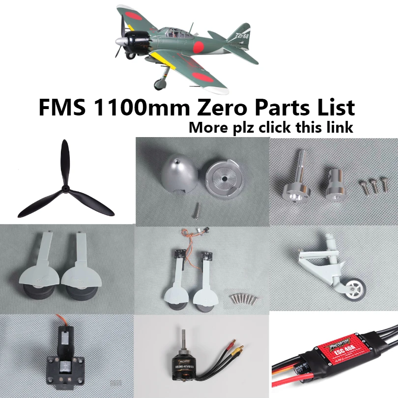 Fms 1100mm 1.1m Zero Fighter Parts Propeller Spinner Landing Gear ...