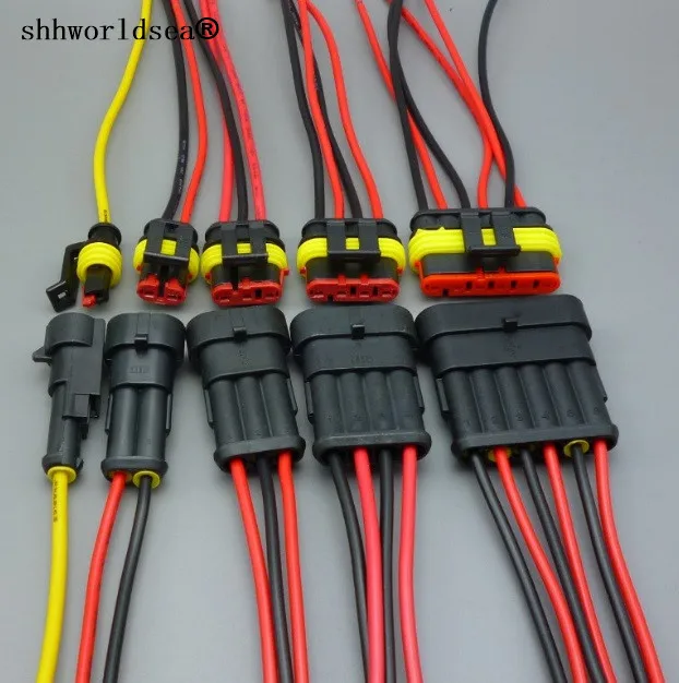 Shhworlsea Kit de Cable eléctrico impermeable para coche, conector automotriz, 1/2/3/4/1,5 Pines ...