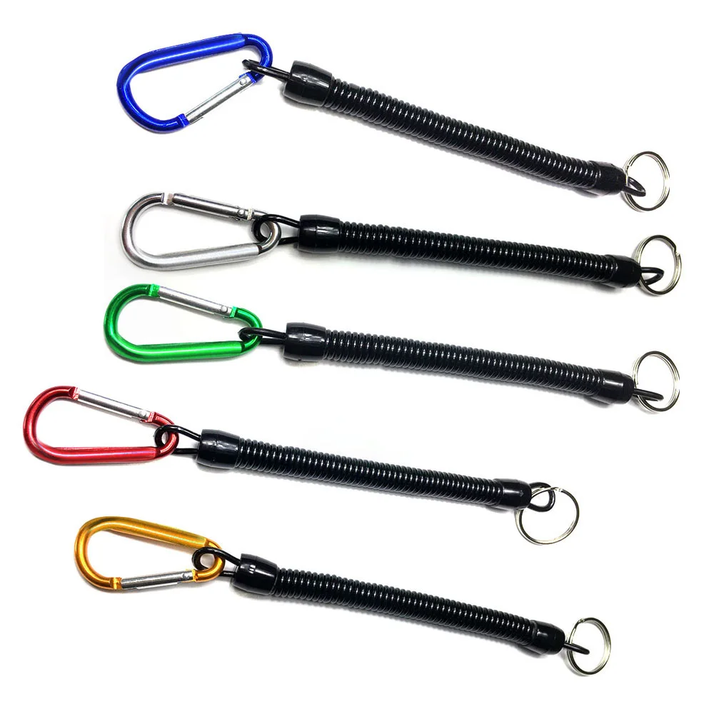 5pcs/lot Fish Grip Lanyard Spring Rope Lip Trigger Lock Gripper Grab ...