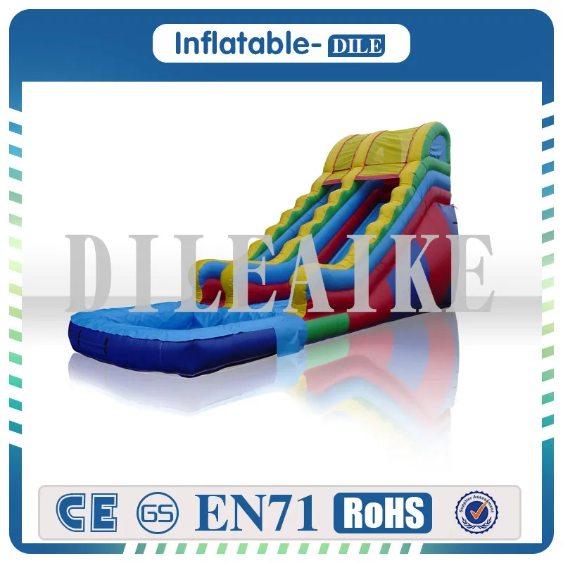 Tobogán acuático inflable gigante de PVC de 0,55mm, alta calidad ...