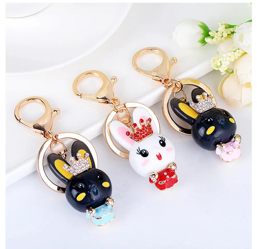 Super Cute Rabbit Smile Bunny Key Chain Pendant For Bag Handbag Charms ...