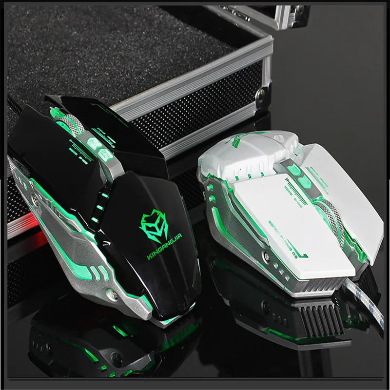 Super 8 Button 3200 DPI 4 LED Backlit Mechanical Gaming Mouse Mice USB ...