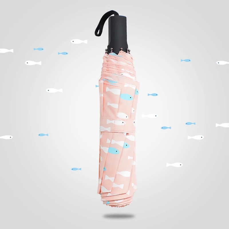 2017 Summer Girls Cute Pink Sun Umbrellas Women Rainy Umbrella ...