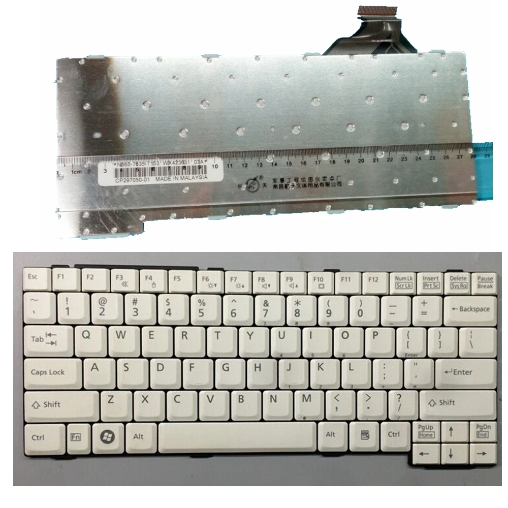 US-White-New-English-laptop-keyboard-For-Fujitsu-S7210-E8310-E8410 ...