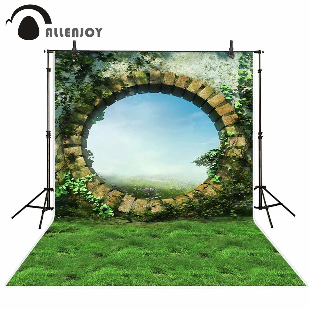 Allenjoy Backgrounds For Photo Studio Grassland Garden Garden Round ...