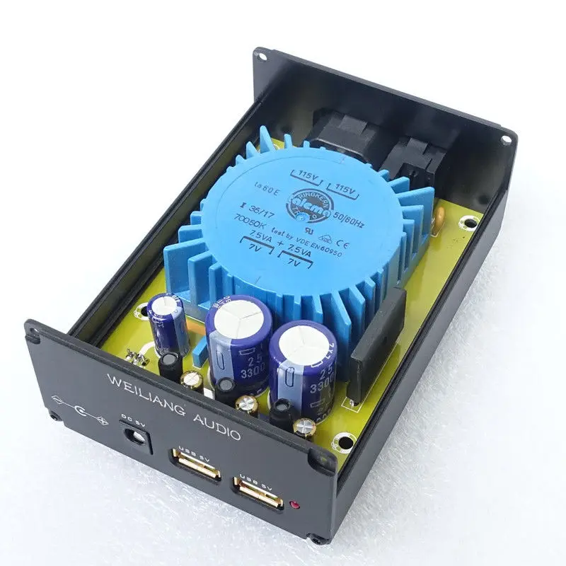 HIFI Linear Power Supply DC 5V USB 5V Low noise 15W Talema transfor fo ...