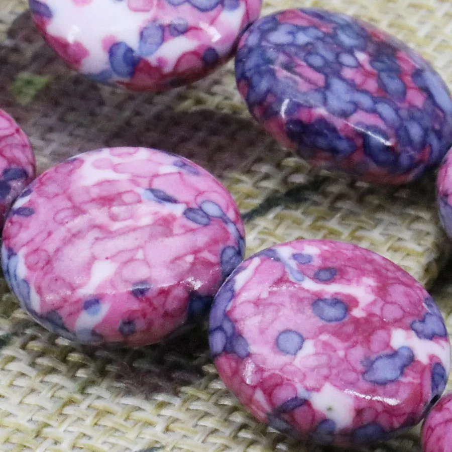 15mm-Special-Multicolor-Riverstone-Rain-Flower-Rainbow-Natural-Stone-Round-DIY-Beads-Loose-Craft ...
