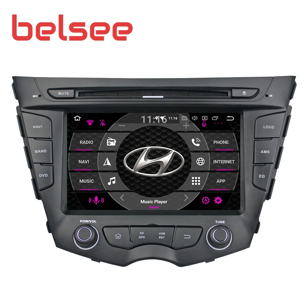 Belsee Aftermarket Android 9.0 Car Stereo Radio for Hyundai Veloster ...