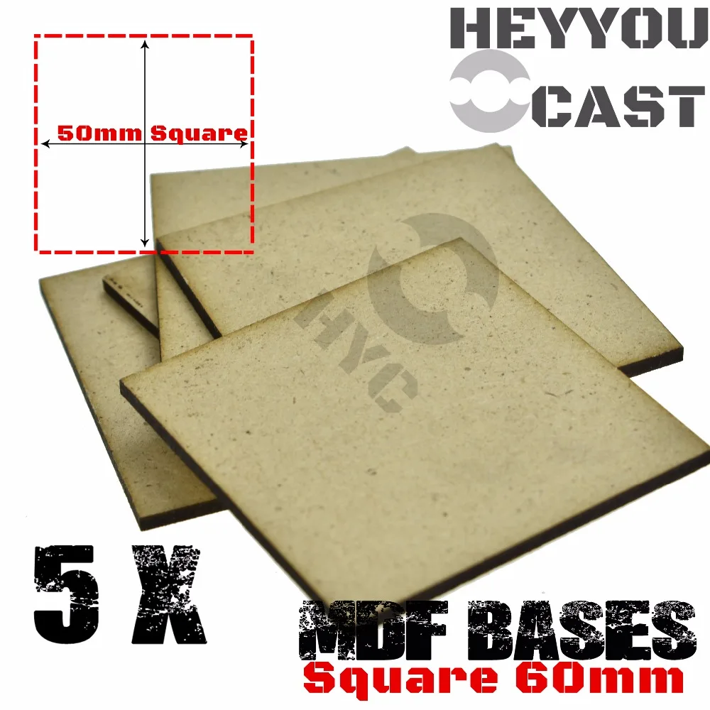 MDF Bases 60mm Square bases Basing Laser Cut Wargames wood|square base ...