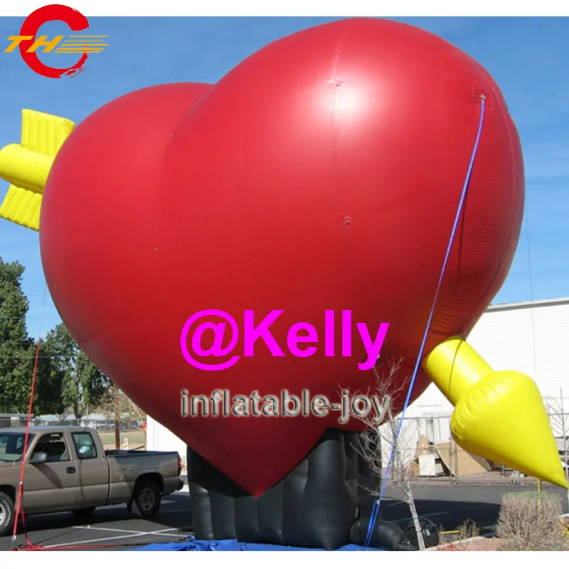 free shipping giant inflatable heart with arrow, durable inflatable ...