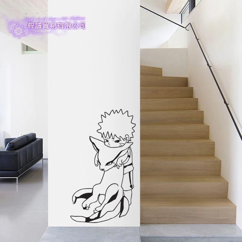 DCTAL Naruto Japanese Cartoon Car Kurama Sticker Uzumaki Naruto Decal ...