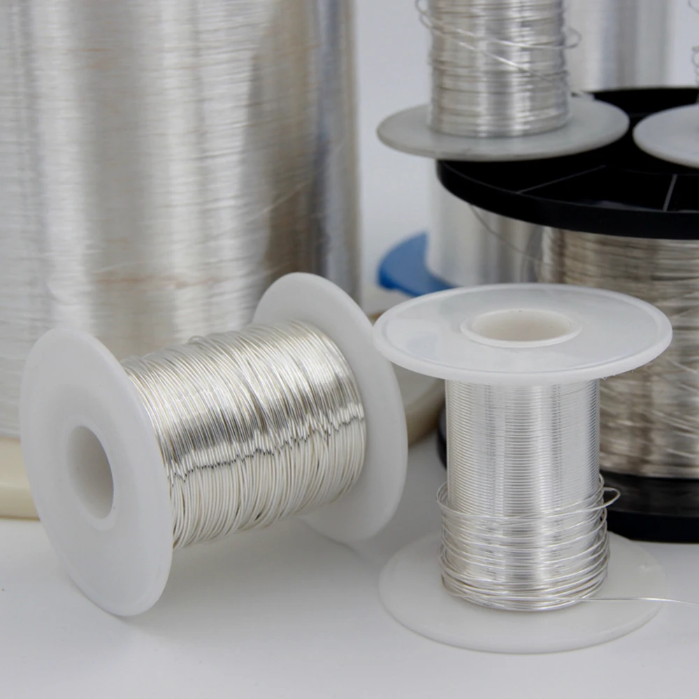 Round Genuine S999 Pure Silver Silk Silver Line Inlay Manual DIY ...