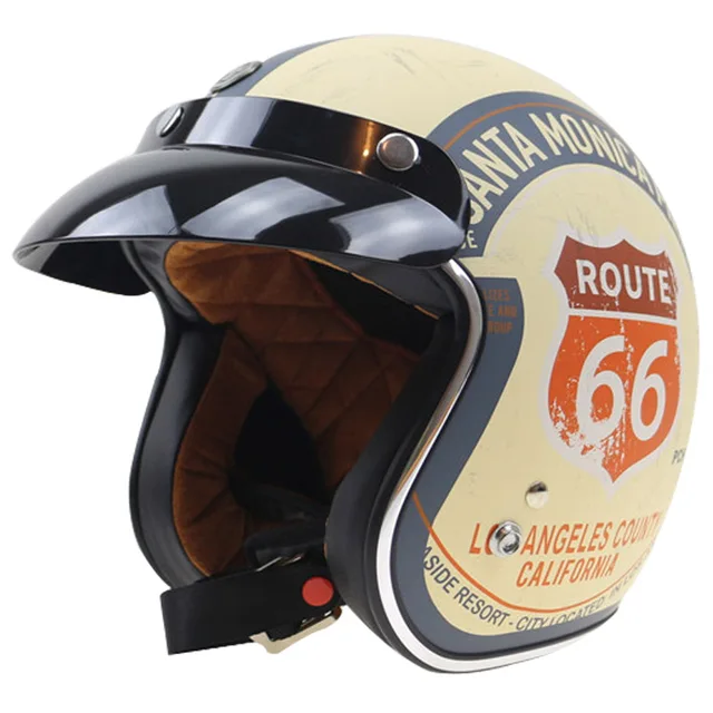 Harley Stil Glück 13 design Motorrad Helm TORC 3/4 chopper helm 3 pin ...