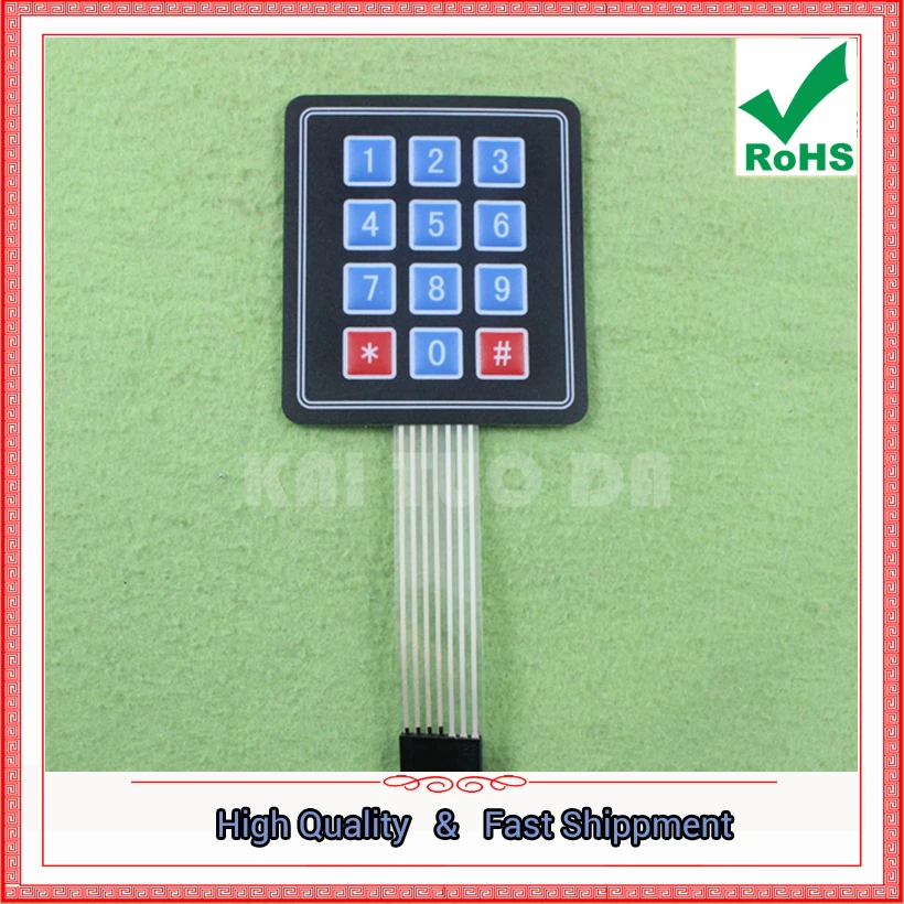 Free Shipping 5pcs 3 4 Matrix Keyboard Mcu Expansion Keyboard Thin Film Keyboard Matrix