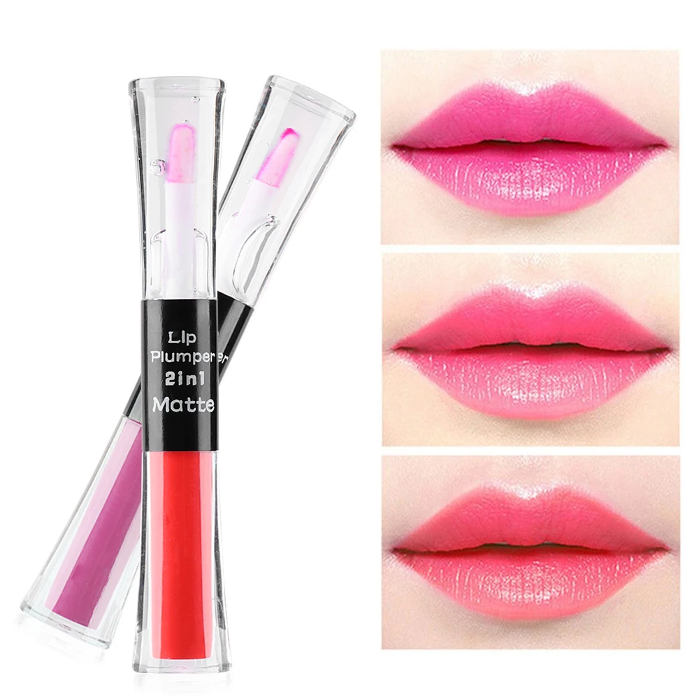 Buy Long Lasting 2 In 1 Matte Lip Gloss Lip Plumper 3d