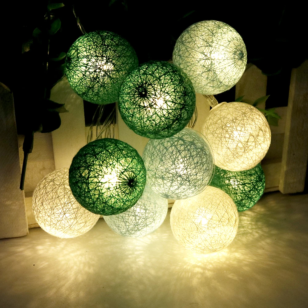 Tira de luces LED de algodón para decoración de dormitorio, guirnaldas ...