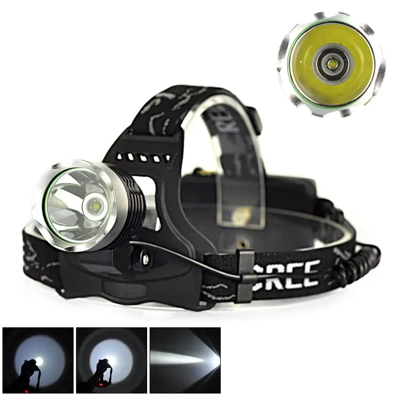 Headlight 3000lm T6 led headlamp zoom Torch head flashlight adjustable ...