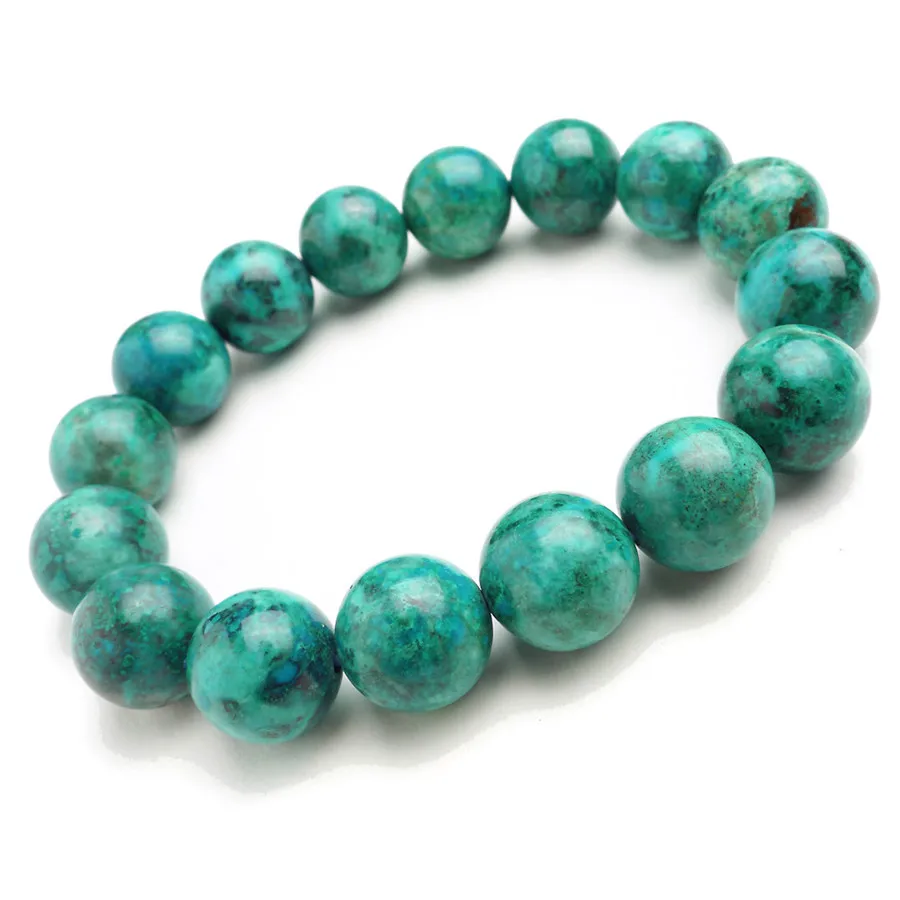 12-5mm-Precious-Natural-Green-Chrysocolla-Malachite-Crystal-Bracelets ...