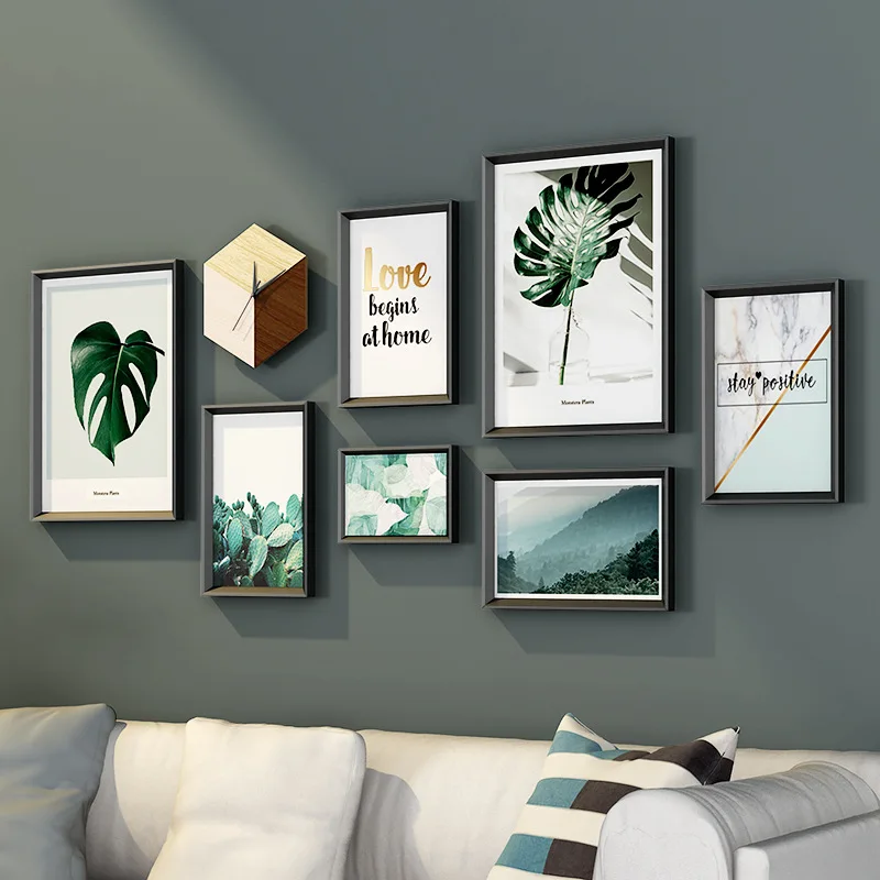 7 Pieces Modern Style Photo Frame Set High Quality Art Creative Hanging ...