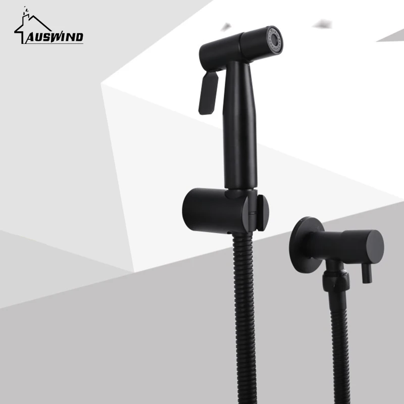 304 Stainless Steel Black Toilet Spray Gun Partner Wash Ass Washing ...