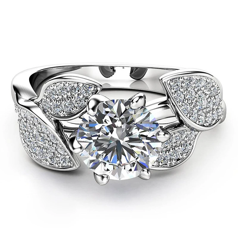 Fashion Elegant Original Silver color filled Rings for Women Dazzling ...