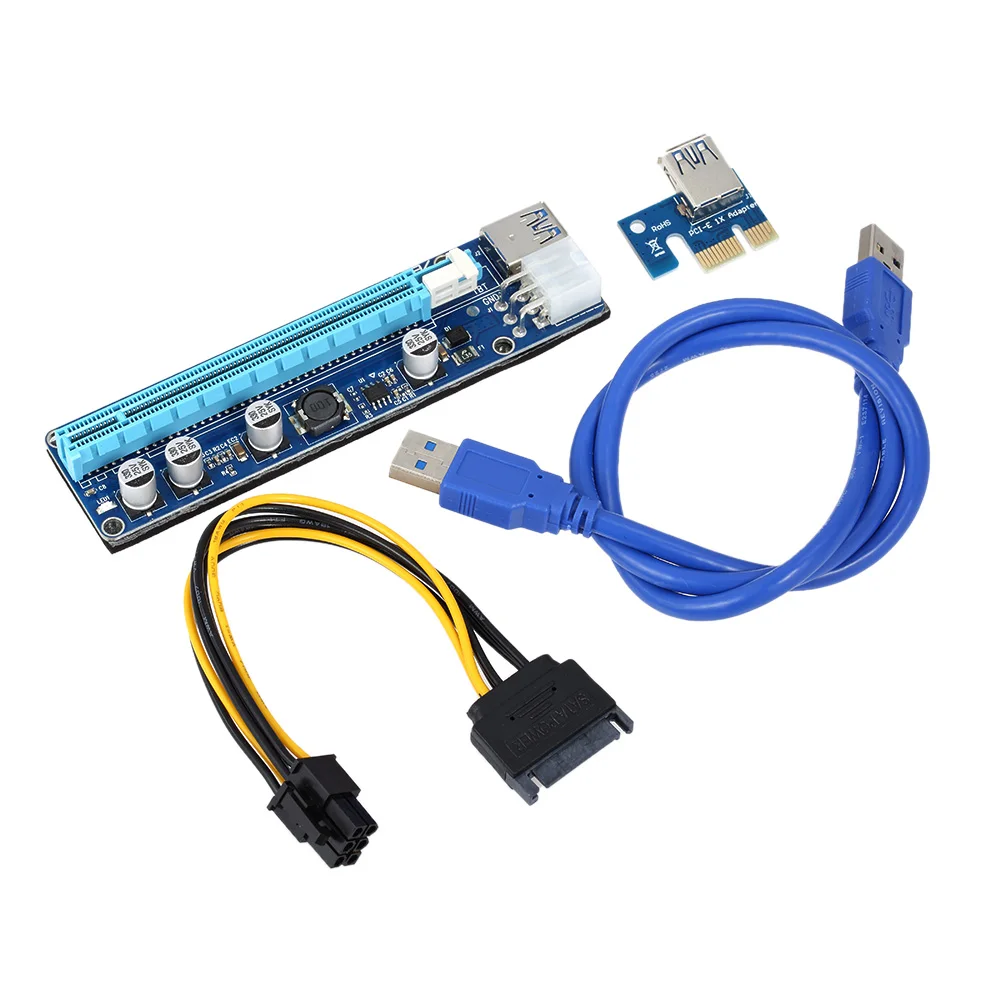 100pcs Usb Pci E Pci Express Extension Cable 1x To 16x Extender Riser Mining Graphics Card