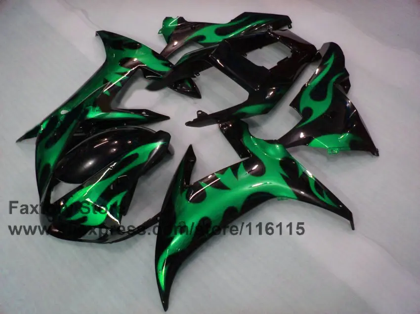 Full injection fairings set for YAMAHA 2002 R1 2003 YZF R1 02 03 green ...