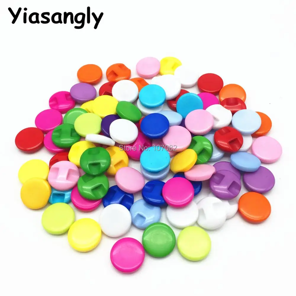 100pcs Assorted Round Shape Dress Buttons 13mm Fashion Resin For Women ...