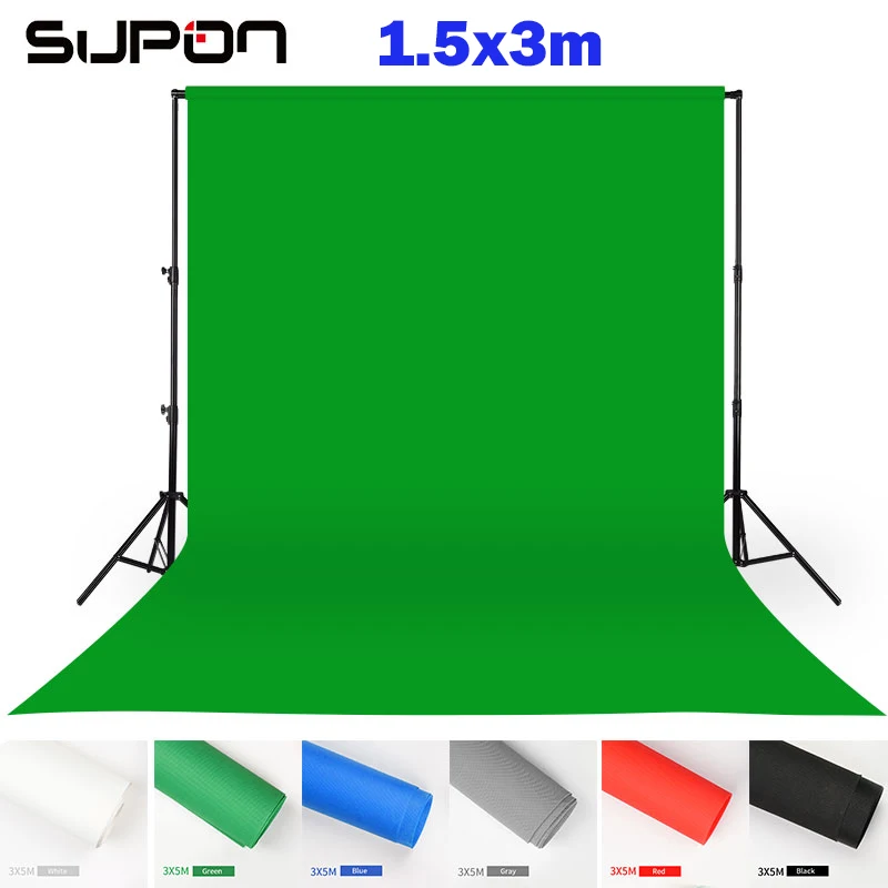 6 Colors Options 1.5 x 3m Non Woven Fabrics Backdrop Screen Chroma key ...