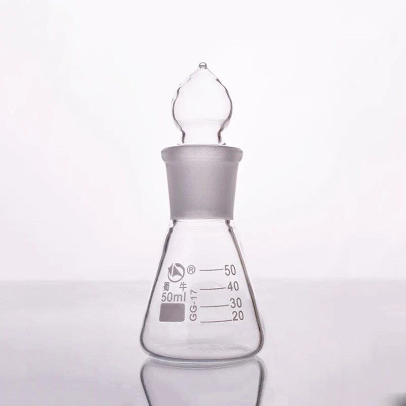SHUNIU Glass conical flask with ground-in glass stopper