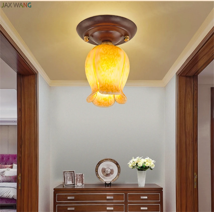 Mediterranean country style ceiling lamp balcony bedroom light single ...