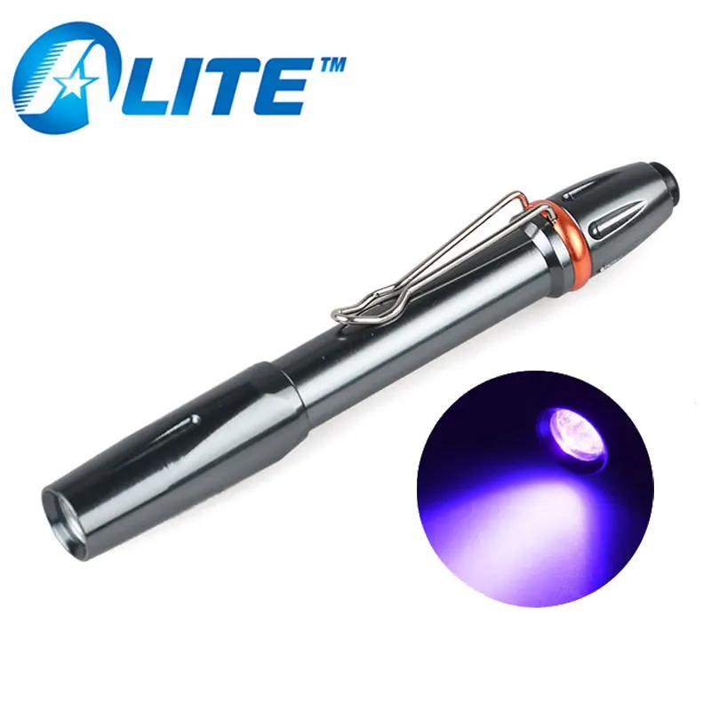 강력한 3 w 395nm 자외선 uv 블랙 라이트 펜 손전등 uv penlight 토치|pen flashlight ...