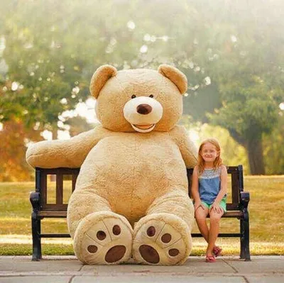 200 CM Giant Plush Stuffed teddy bear big large brown plush stuffed ...