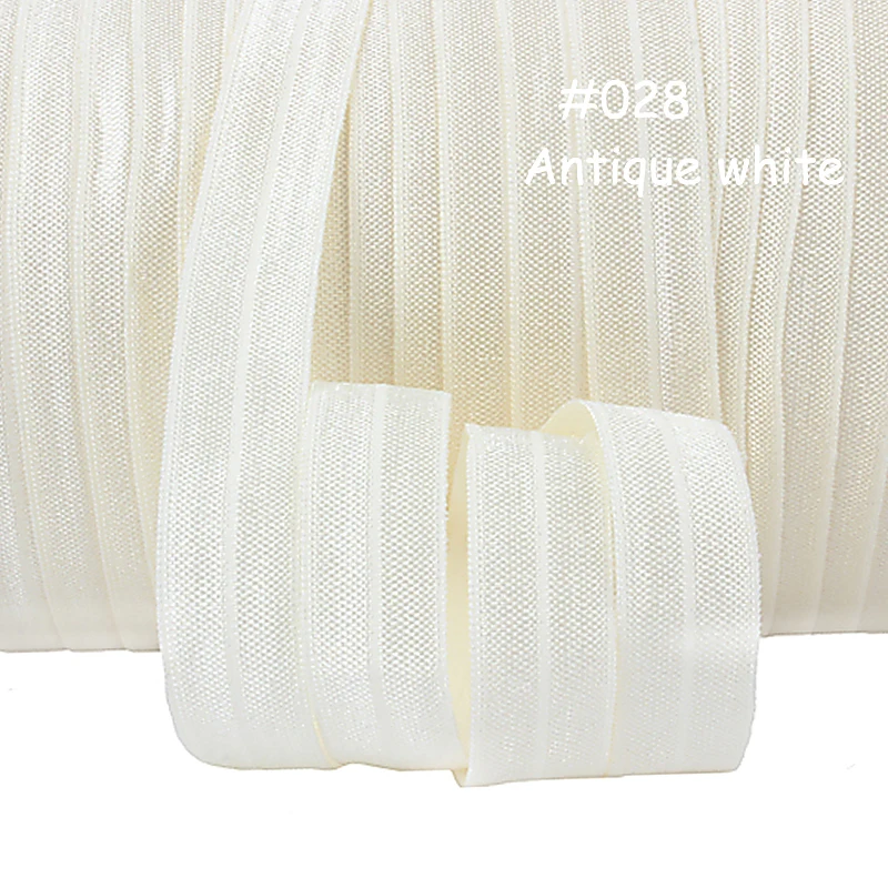 New Antique White Color Decorative Coloured Fold Over Elastic Band ...