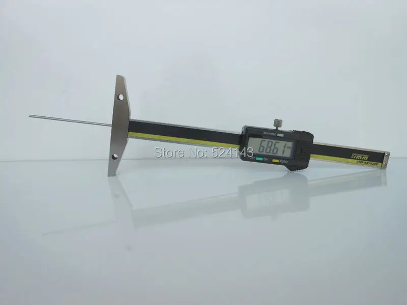 Free shipping 0 100mm mini digital depth gauge thin rod depth guages ...