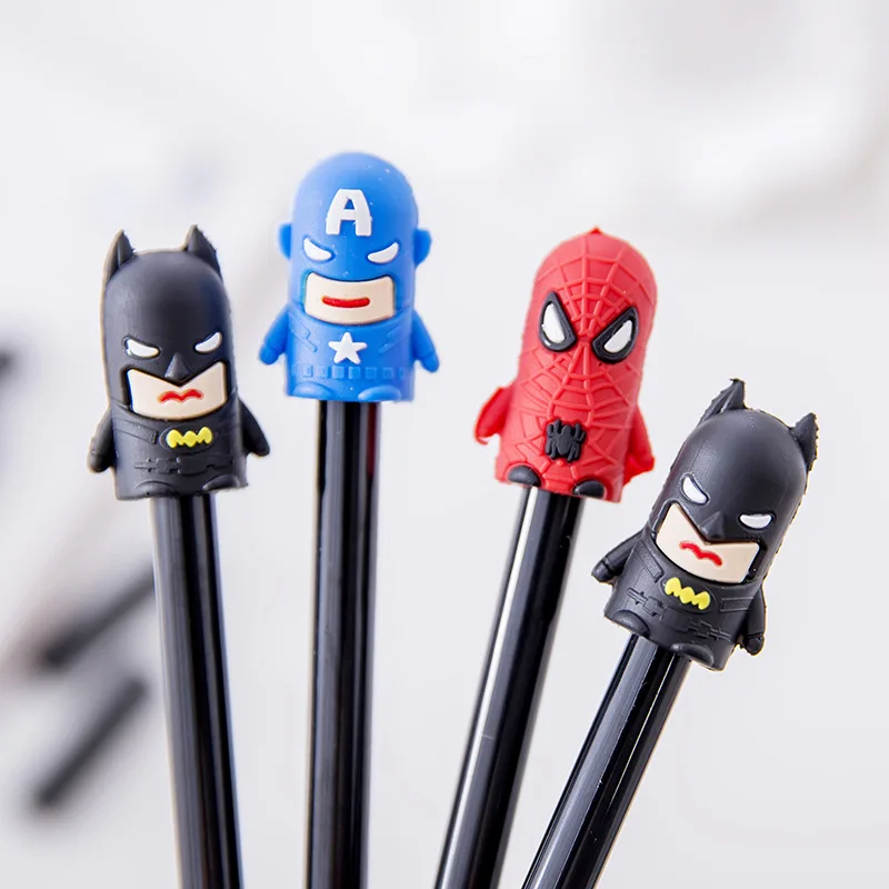 0.38mm Marvel Superhero Alliance Black Gel Ink Pen Cute Cartoon 3D ...