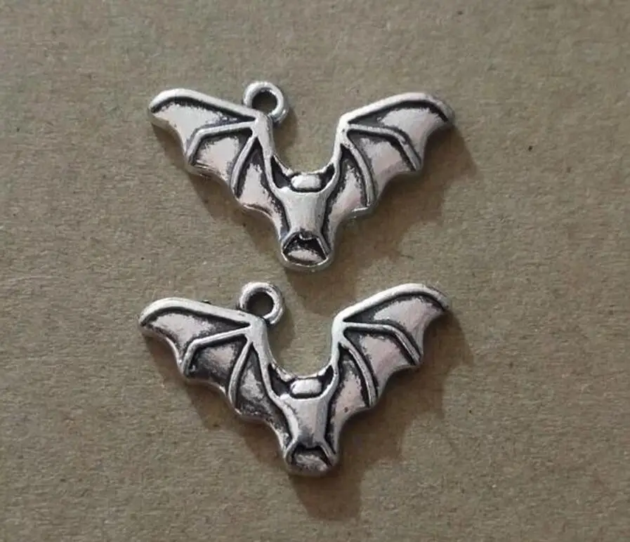 15 pcs Antique Silver Metal Alloy Bat 15x24 mm Charms Pendants for ...