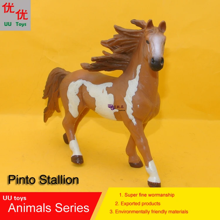 Hot toys:Pinto Stallion Horse simulation model Animals kids toys ...