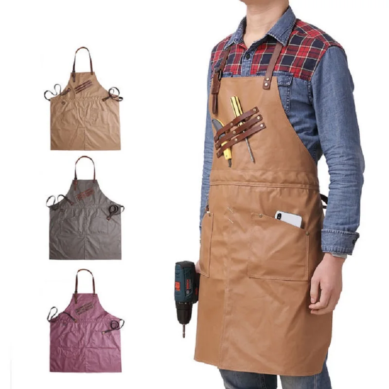 M237 New Canvas Apron Barista Bartender Baker Chef Catering Uniform ...