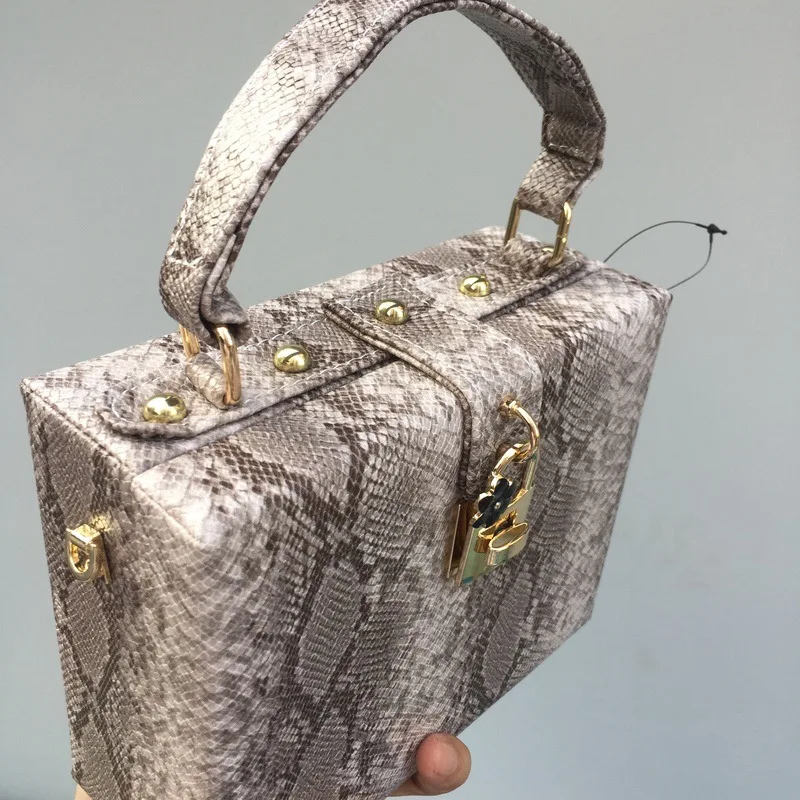 Women's Fashion Small Handbag Snakes Skin Shoulder bag