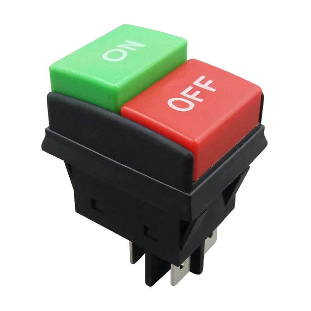5 Pcs ZH02 Ax 250V 30A Push Button Switch 4 Pins ON OFF Pushbutton ...
