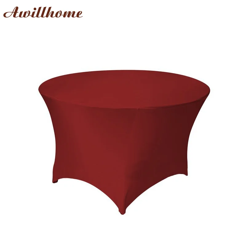 Free Shipping 30pcs 4 ft. Round Stretch Table cover spandex table ...
