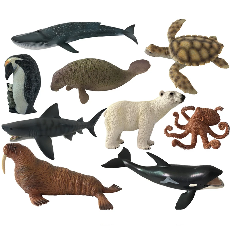 Action Figures Ocean Sea Animals Model Toy Kids Learning Educational ...