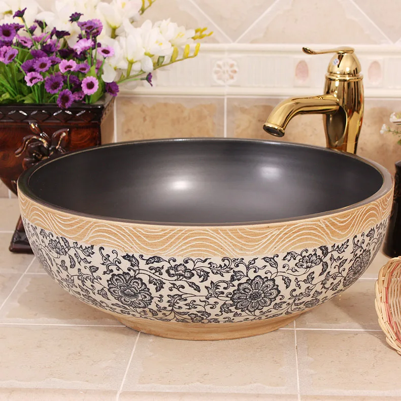 China Artistic Procelain Handmade Europe Vintage Lavabo Washbasin ...