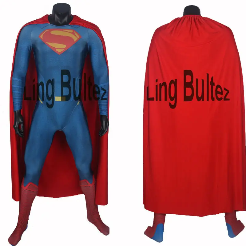 Ling Bultez High Quality Muscle Shade 3D Logo Superman Spandex Costume ...